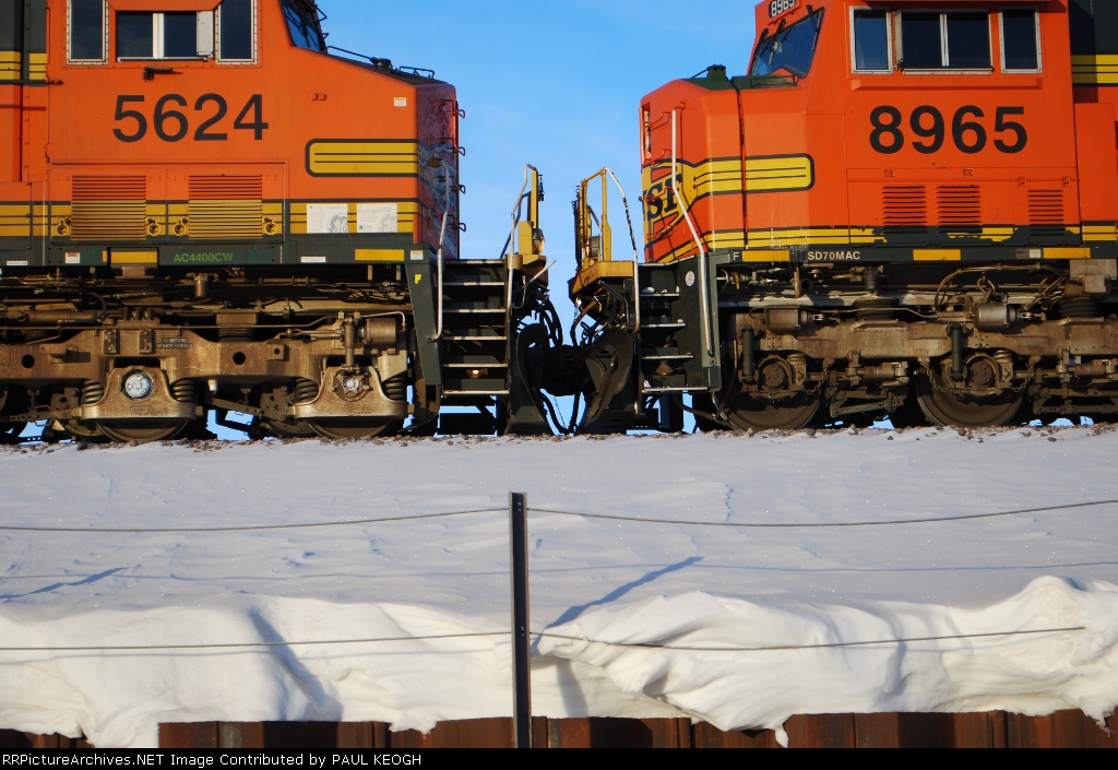 One long blast from BNSF 8965 signals the brakeman that BNSF 8965 is set and centered (meaning ...